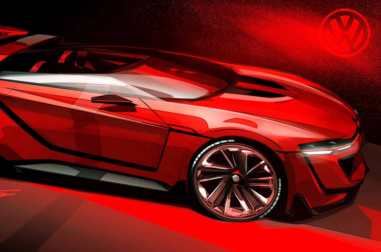 Volkswagen reveals sketches of 496bhp GTI Roadster concept ...