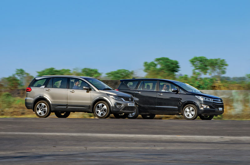 2017 Tata Hexa automatic vs Toyota Innova Crysta automatic review ...