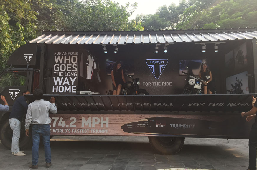 Triumph kicks off mobile showroom drive across India - Introduction ...