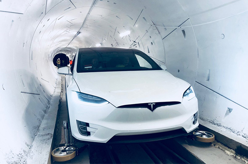High-speed EV transport tunnel showcased by Elon Musk | Autocar India