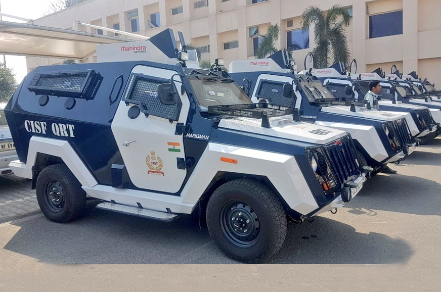Mahindra Marksman armoured vehicle deployed at Indira Gandhi ...