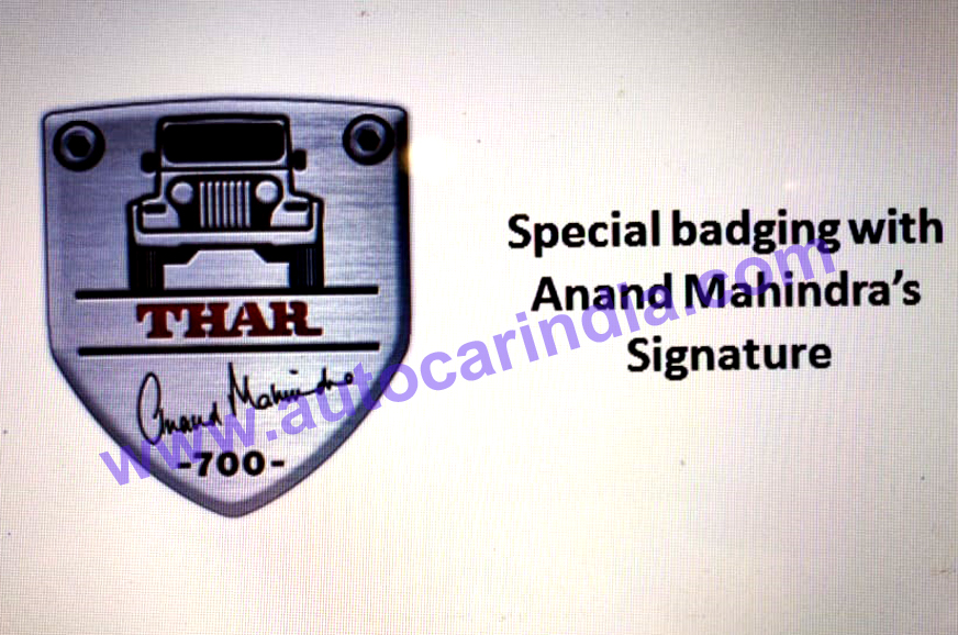 Mahindra Thar 700 Signature Edition revealed - Introduction | Autocar India