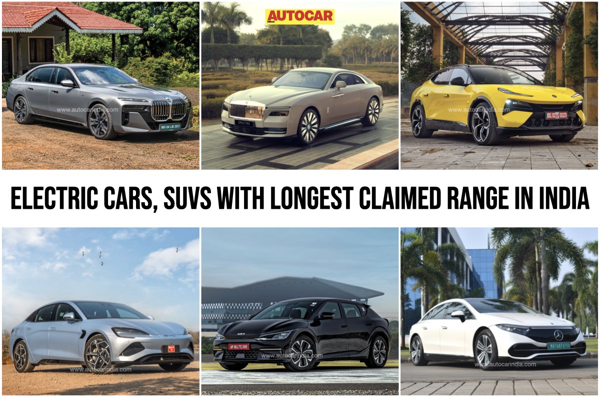 Top EVs with highest range in India, price, claimed range figures ...