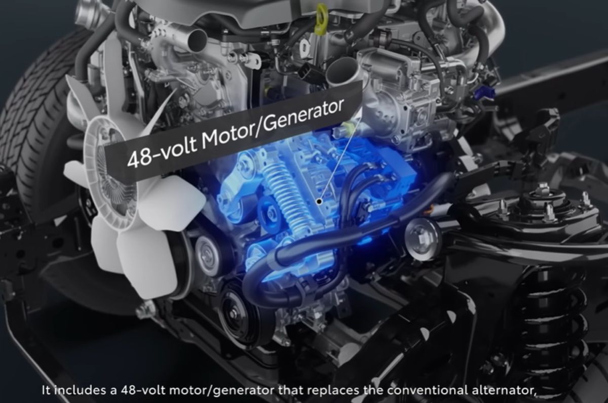 Toyota Fortuner mild hybrid motor