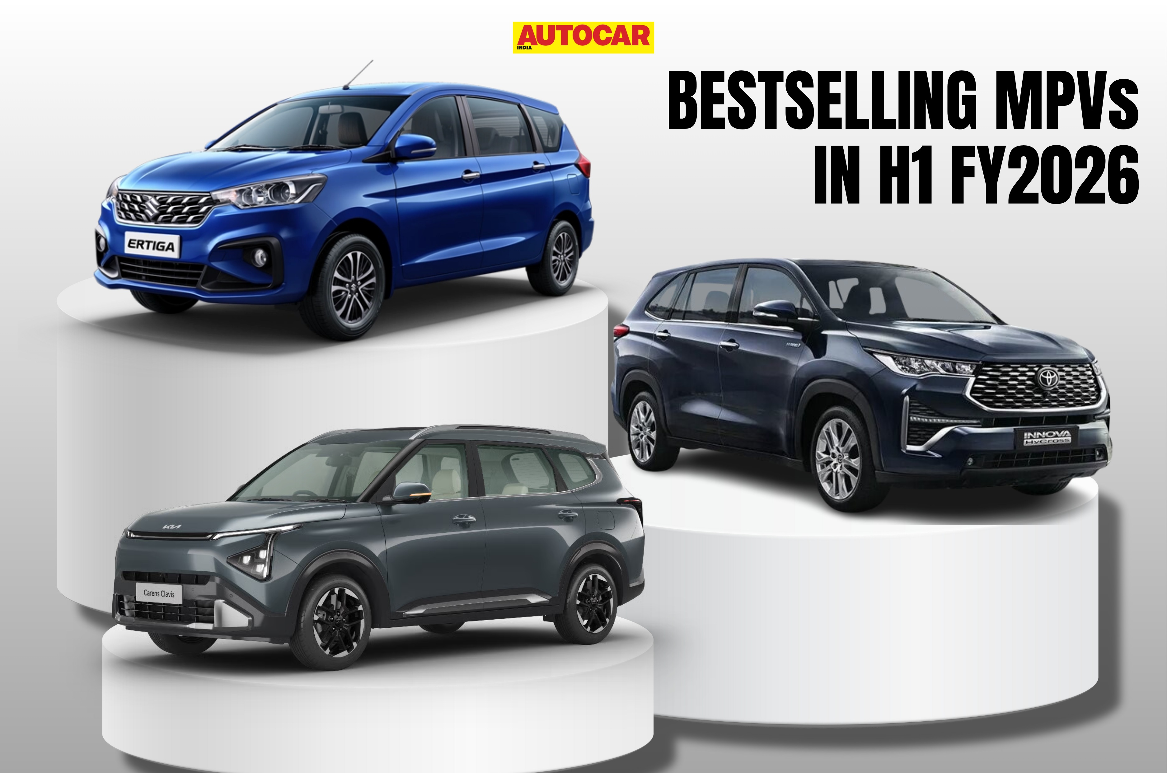 10 bestselling MPVs in H1 FY2026: Ertiga still king, Kia Carens and ...