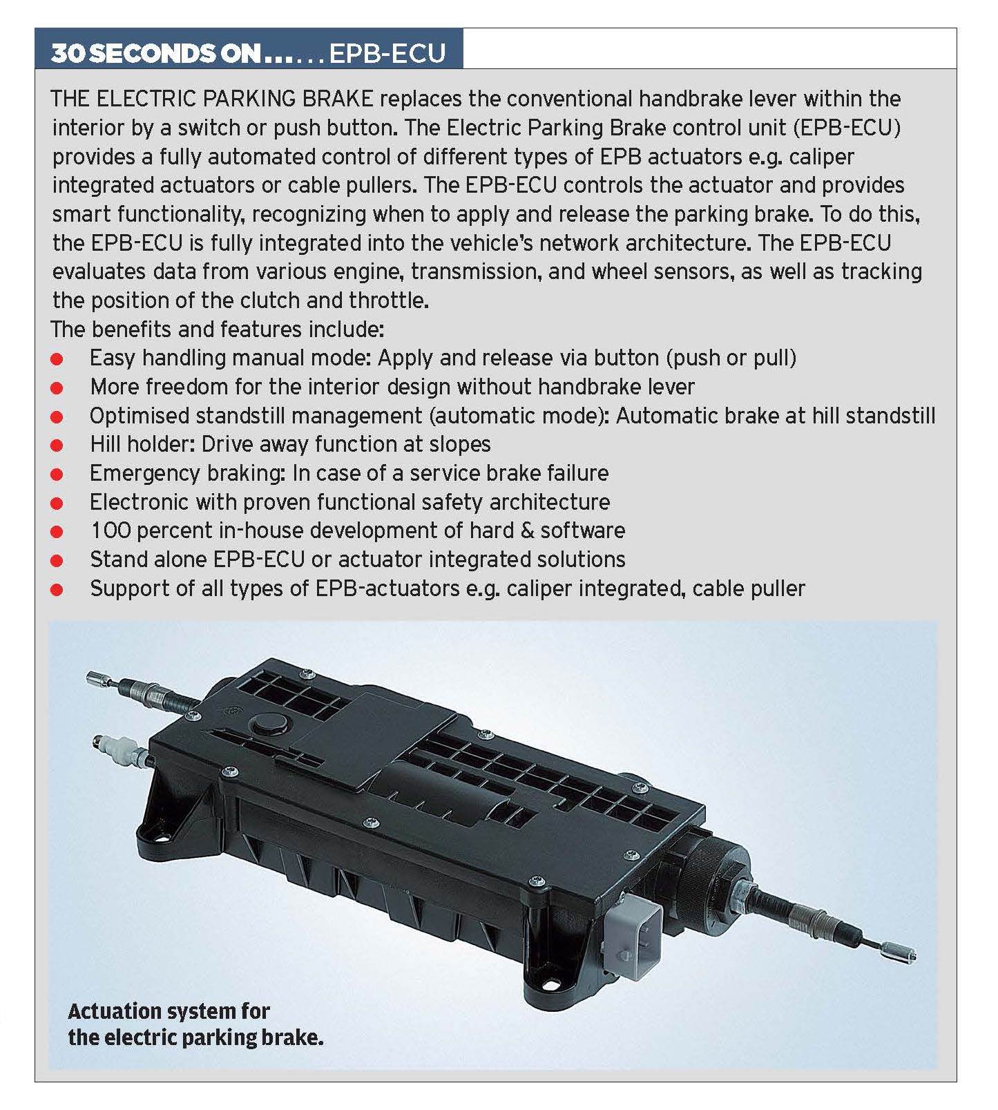 Continental looks to bring electric parking brakes to India | Autocar ...