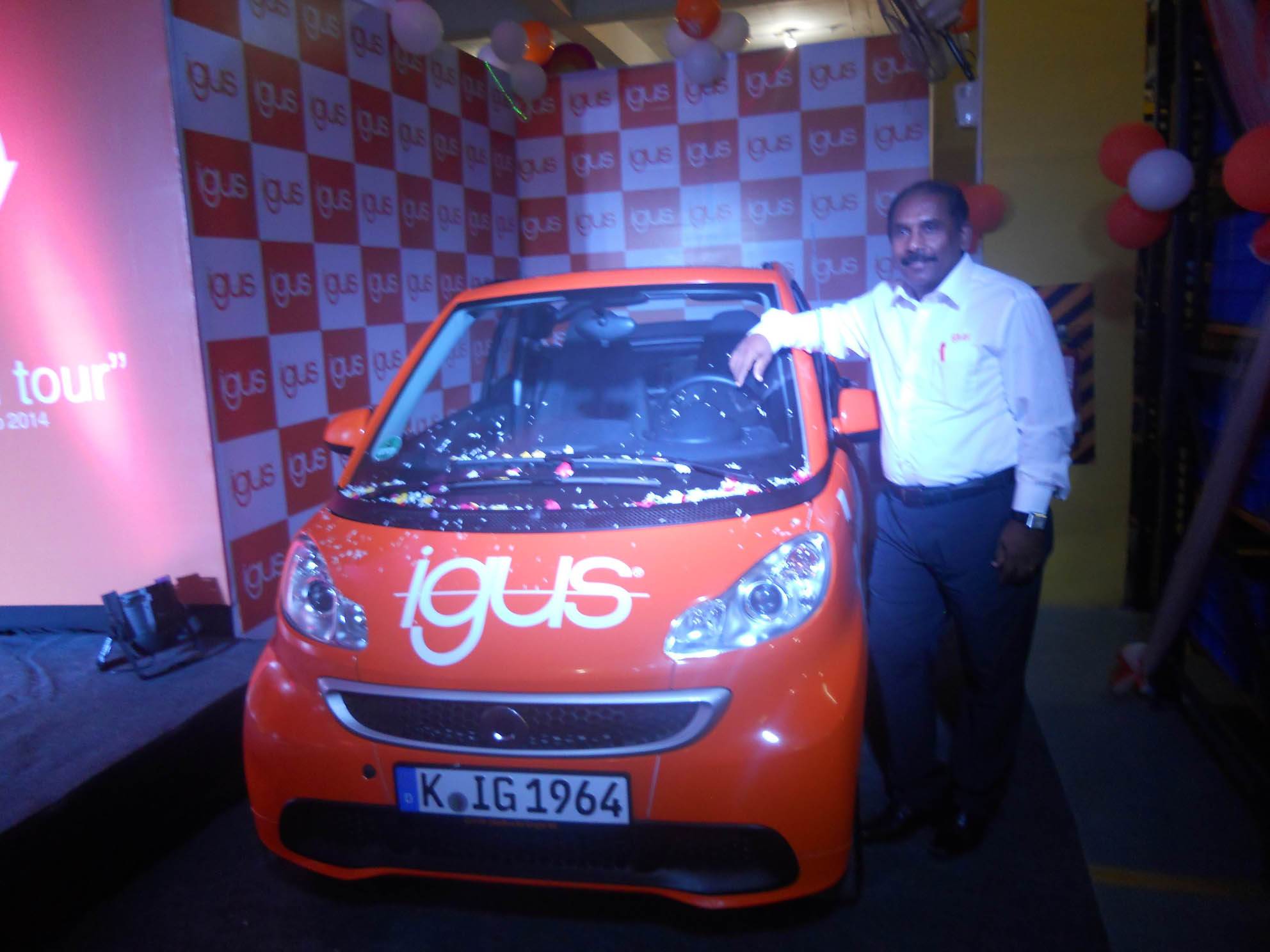 Igus-retrofitted micro car visits 61 OEMs, Tier 1s across India ...