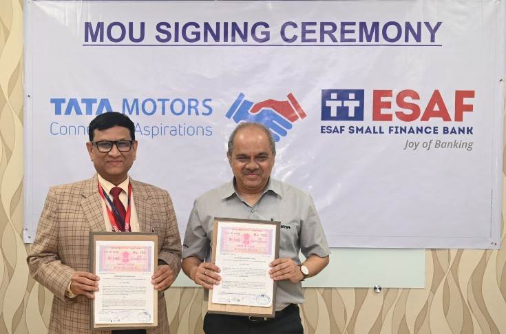 Tata Motors signs MoU with ESAF Small Finance Bank for commercial ...