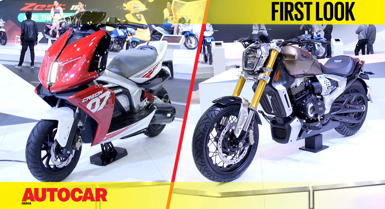 Auto Expo 2018: TVS Zeppelin, Creon concepts first look video | Autocar ...