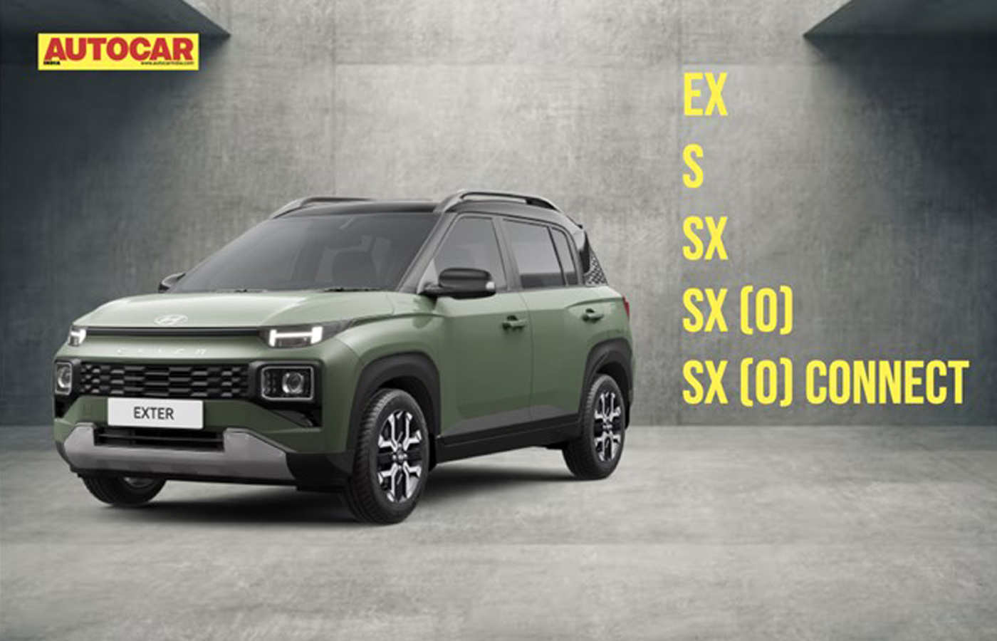 Exter features, variants explained | Autocar India