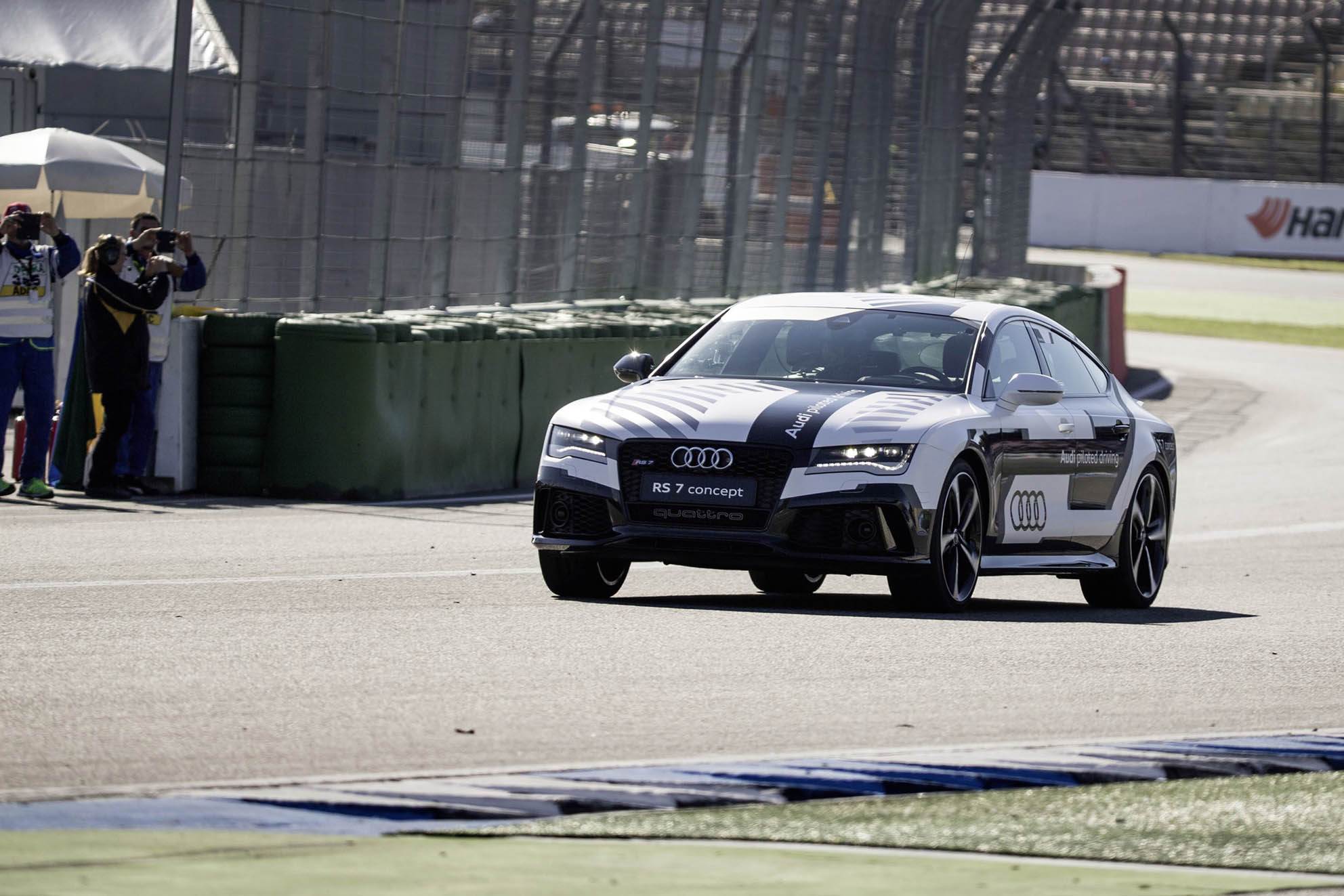 Audi showcases driverless RS 7 concept at racing speed | Autocar ...