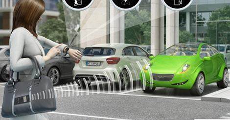 Valeo's InBlue tech puts vehicle info and a virtual key on the driver's ...