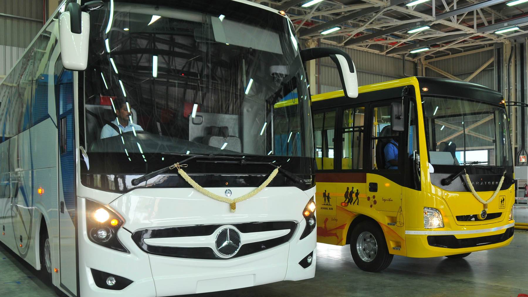Daimler India CV begins rolling out BharatBenz and Mercedes-Benz buses ...