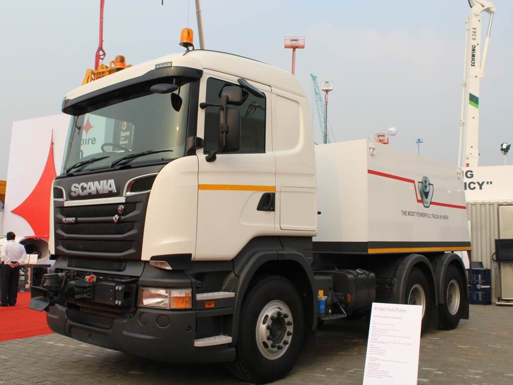Scania displays new R 580 V8 Truck and P410 Tipper at Bauma ConExpo ...
