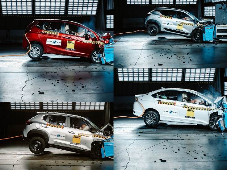 Honda City, Jazz, Renault Kiger, Nissan Magnite get 4 stars in latest ...