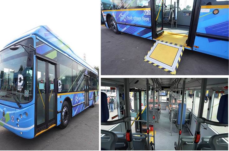 The all-electric JBM Auto bus will be inducted into the fleet under ...